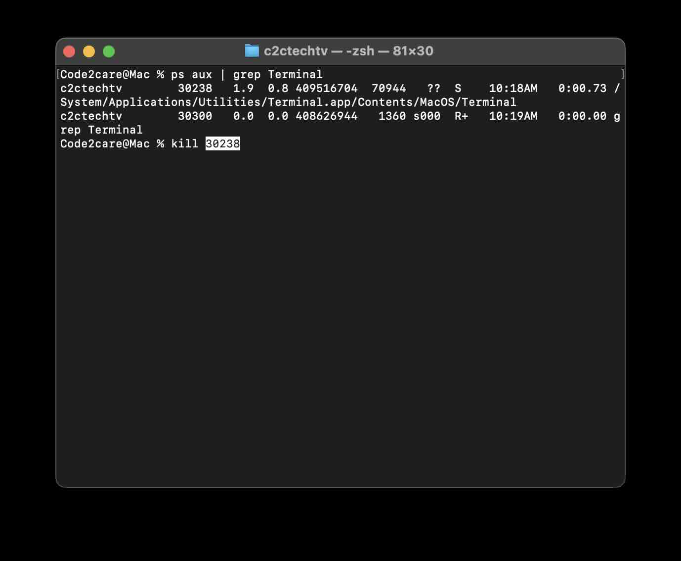 How To Kill Terminal Process In Mac